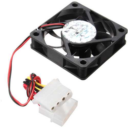 60mm x 60mm x 15mm 12V 4 Pin Internal Computer CPU Cooling Fan Desktop ...