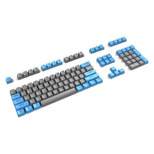 Akko X Ducky 108 Key OEM Profile PBT Retro Grey Blue Keycaps Keycap Se ...